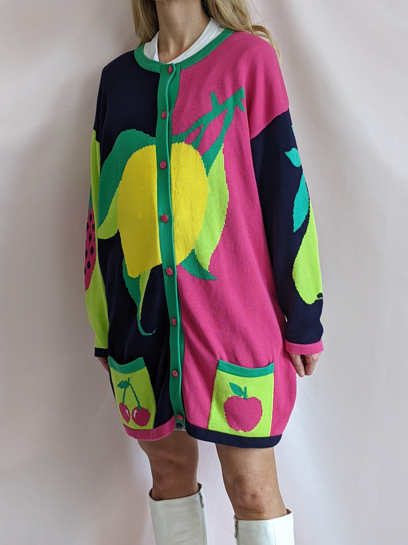 True Vintage 1990s 100% Cotton Carlo Colucci Bright Quirky Color Block ...