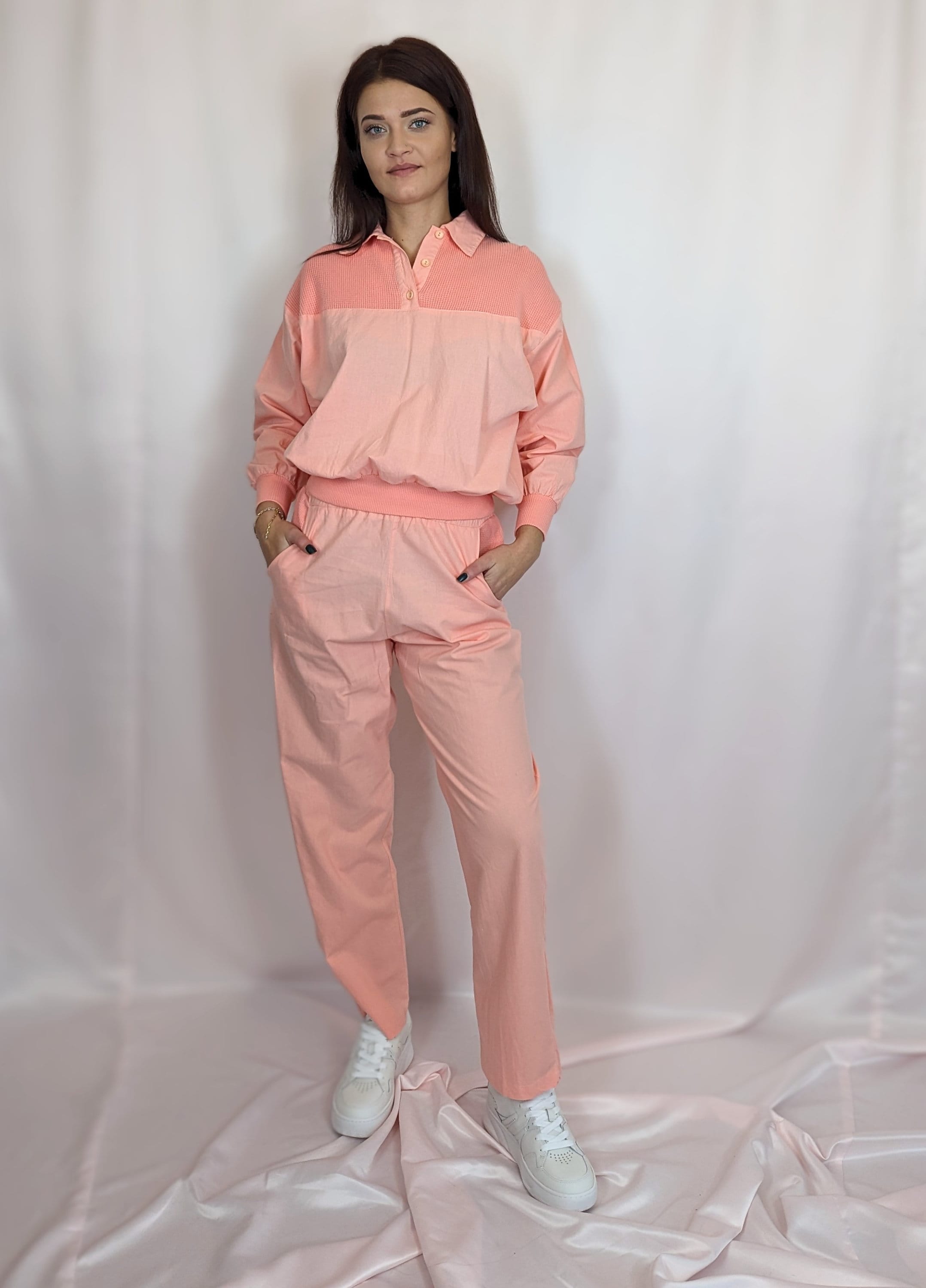 80s Vintage Cotton Tracksuit Style Set/ Relaxed/ Lounge/ Casual/ Spring ...