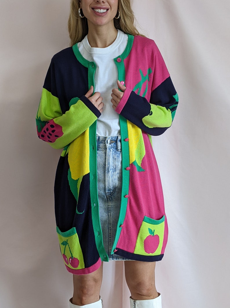 True Vintage 1990s 100% Cotton Carlo Colucci Bright Quirky Color Block ...