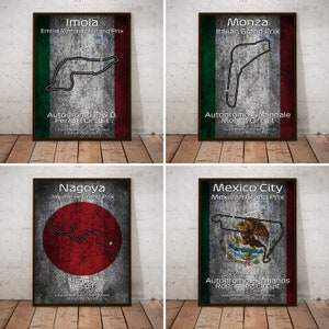 Premium Formula 1 Circuit Map Posterspaper and Metal Sizes Available in ...