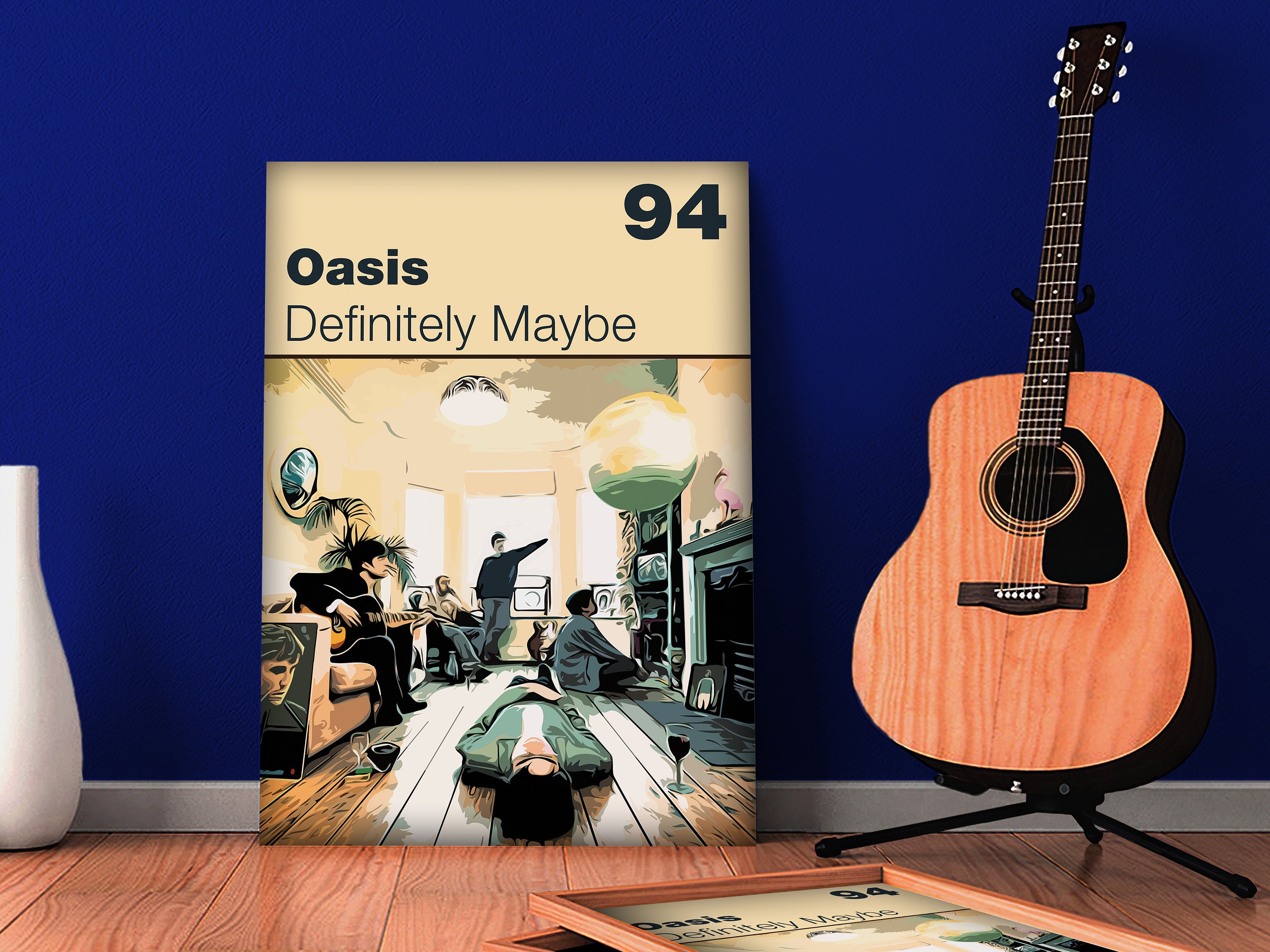 Oasis Album Cover Art Print/Music Poster In Style of | Etsy