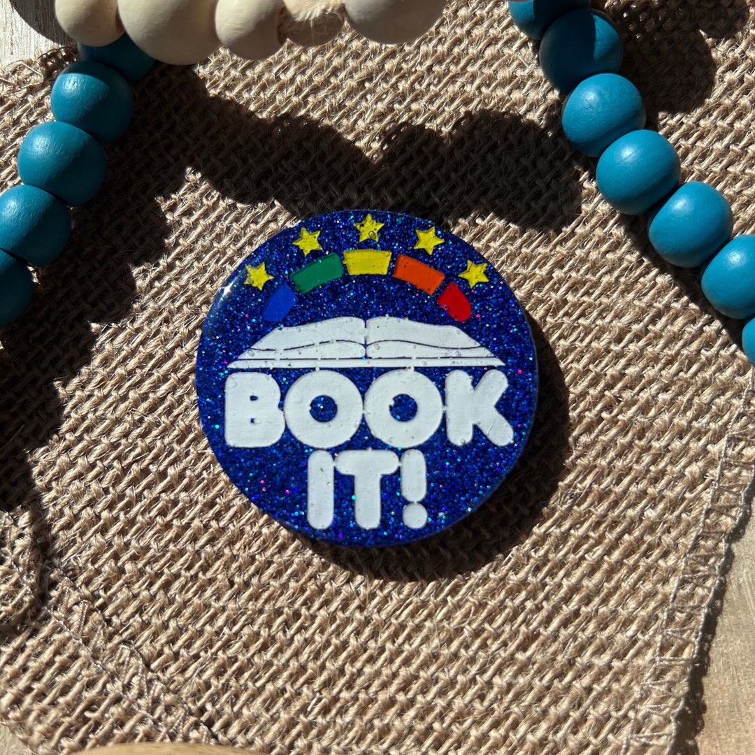 90s Reading Award Magnet | Handmade Resin Book, Teacher Gift - Etsy