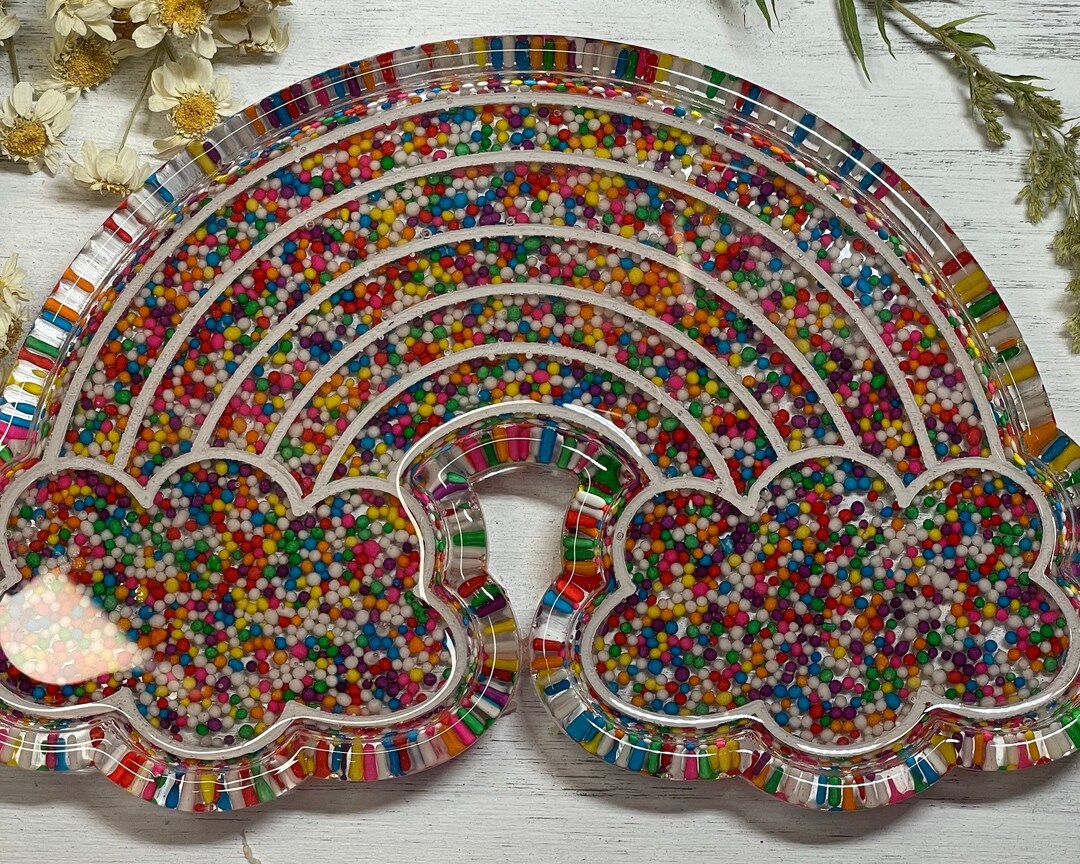 Handmade Resin Rainbow Trinket Tray – Colorful Pride Decor - Etsy