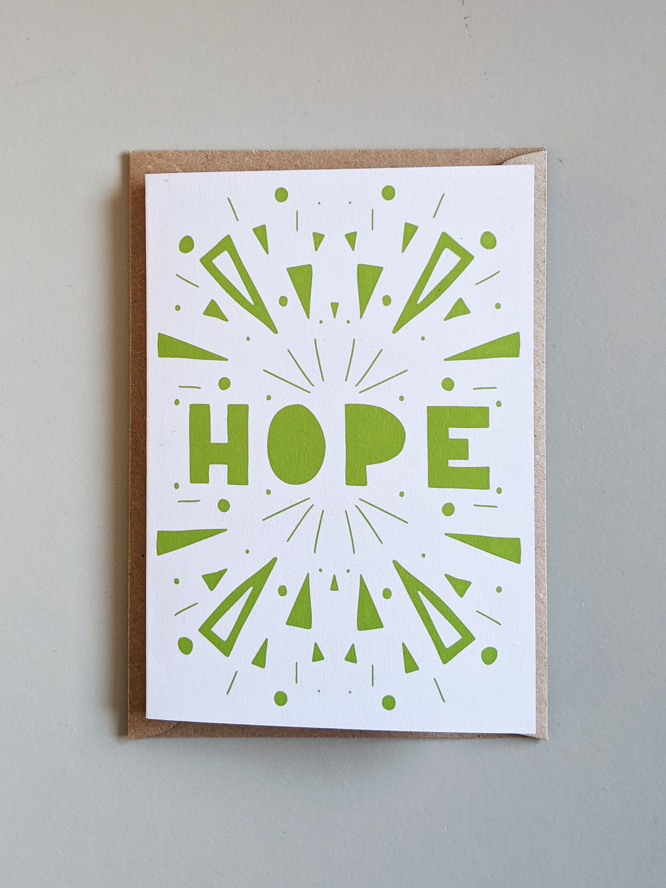 Hope Greetings Card Encouraging Card Hope Card Charity Card Kraft ...