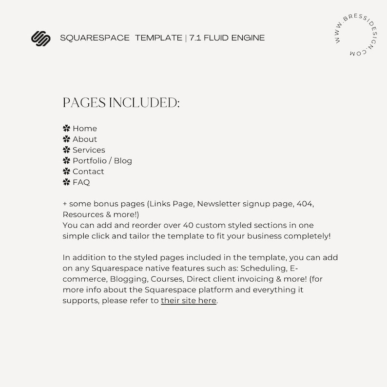 Event Planner Squarespace Website Template | Portfolio Design - Etsy