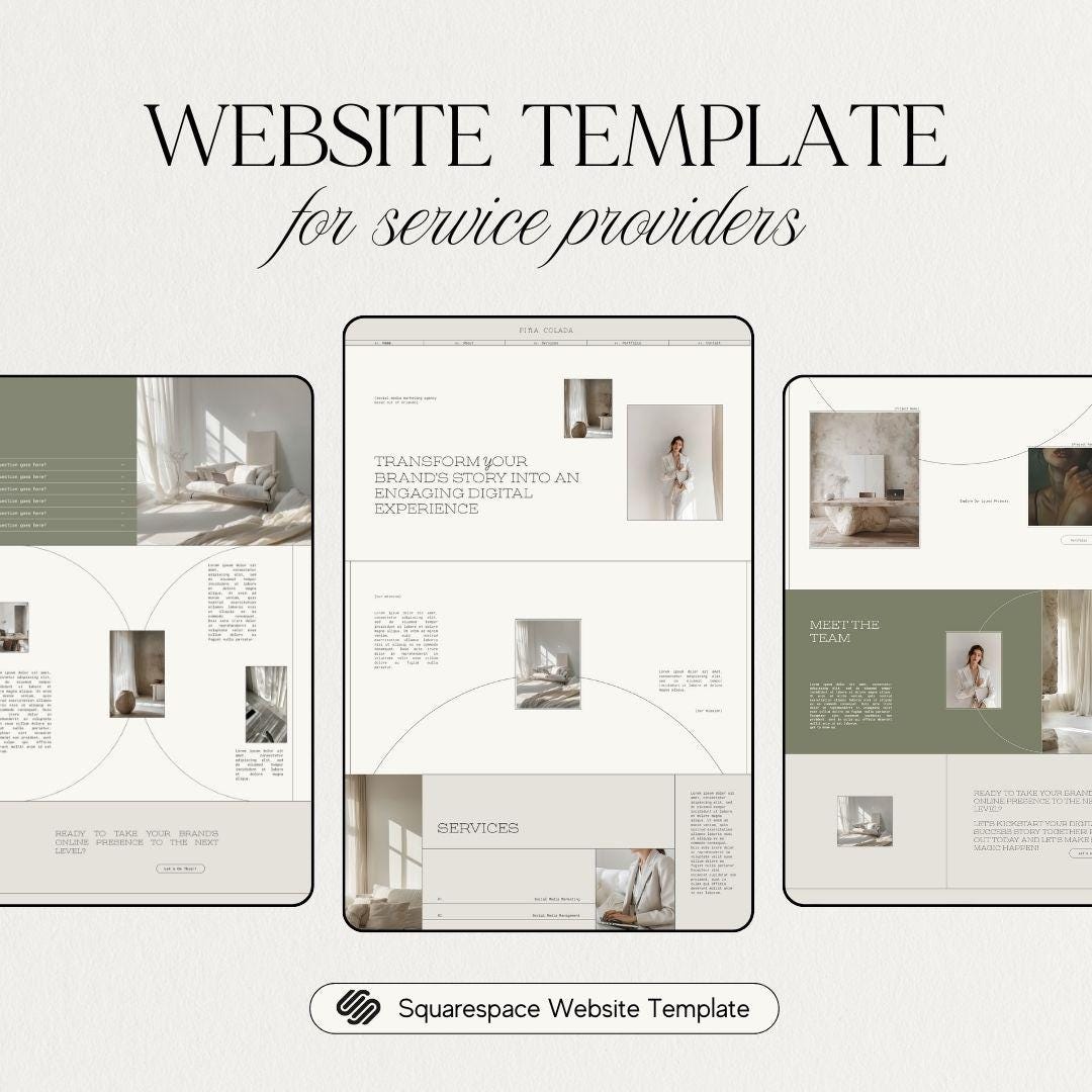 Minimal Squarespace Website Template | Premium Social Media Manager ...
