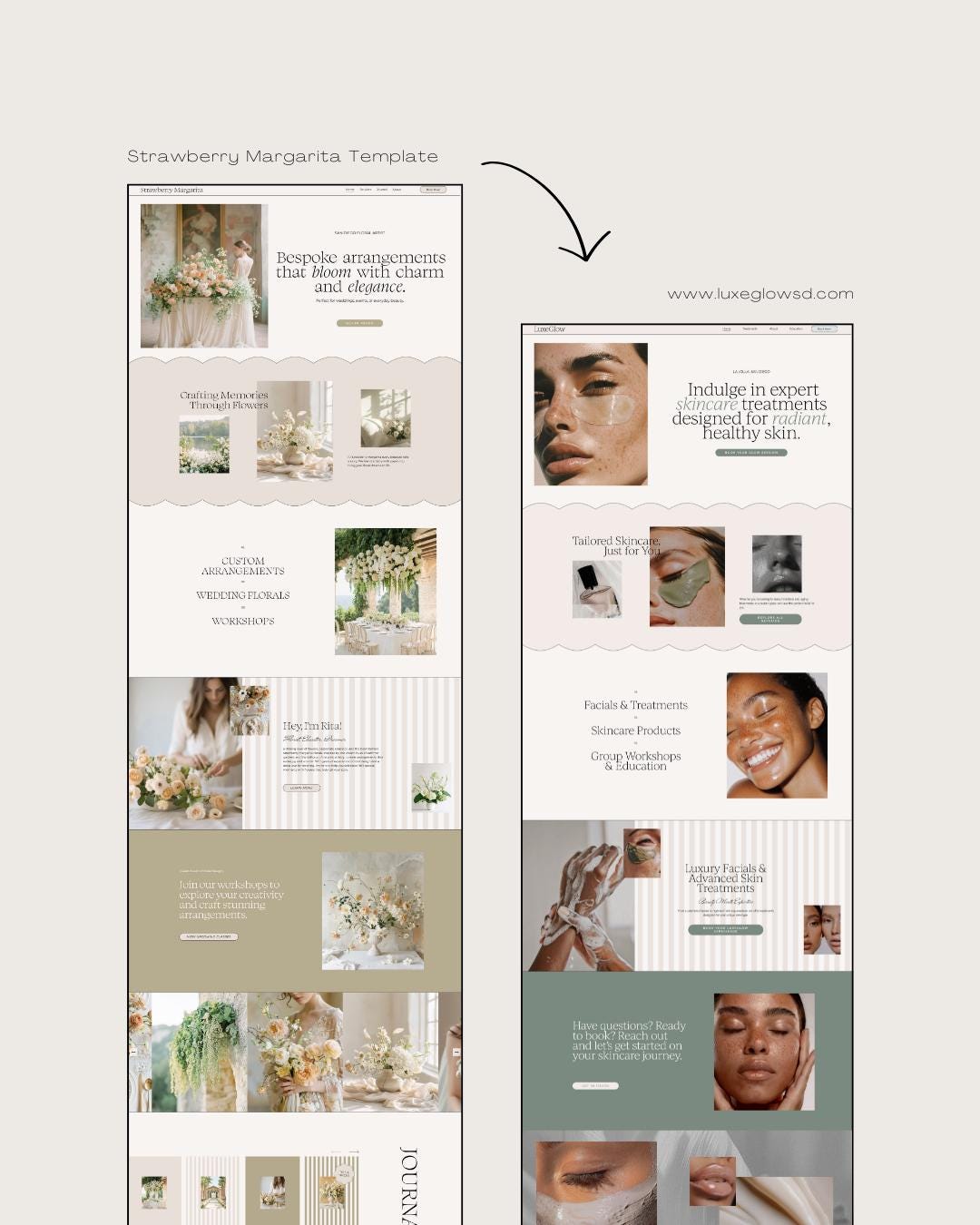 Event Planner Squarespace Website Template | Portfolio Design - Etsy