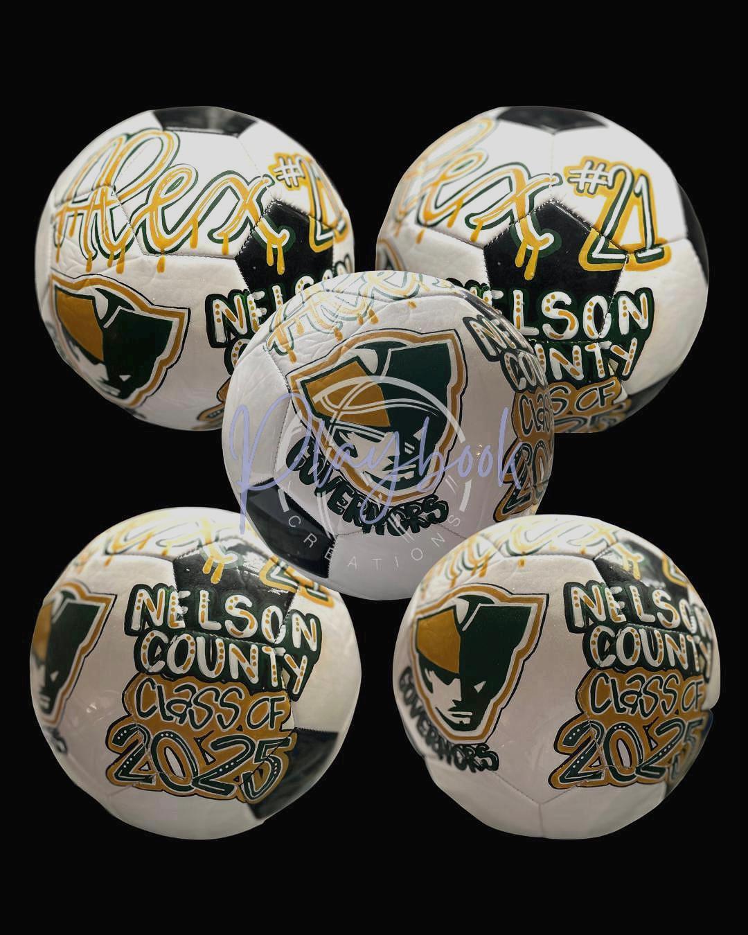 Custom Hand-painted Soccer Ball - Etsy
