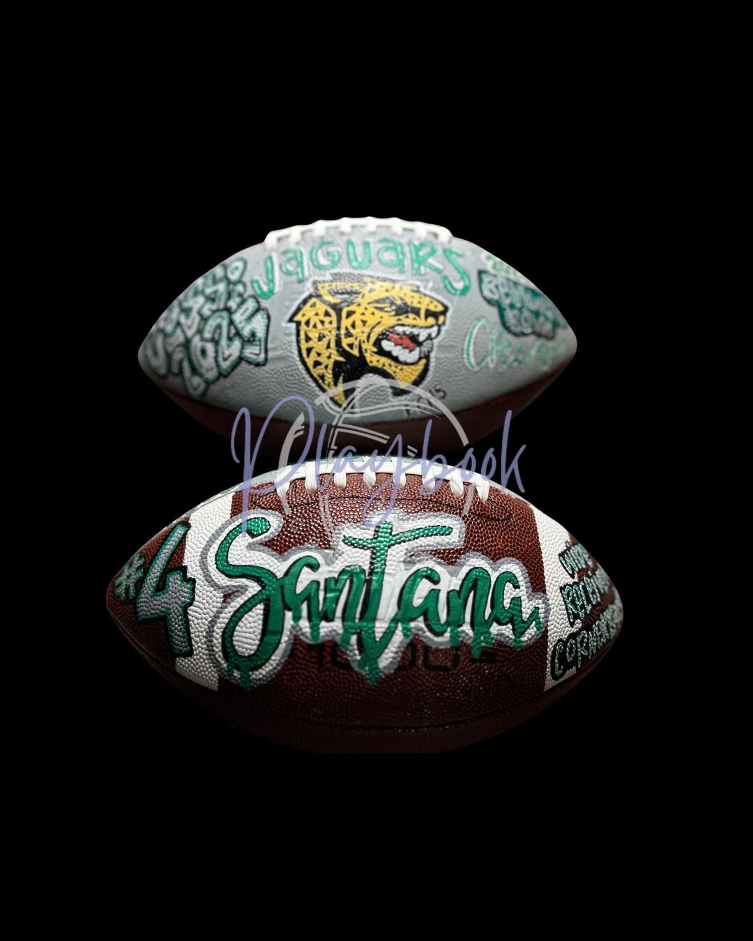 Custom Hand-painted Football: Personalized Sports Gift, Senior Night ...