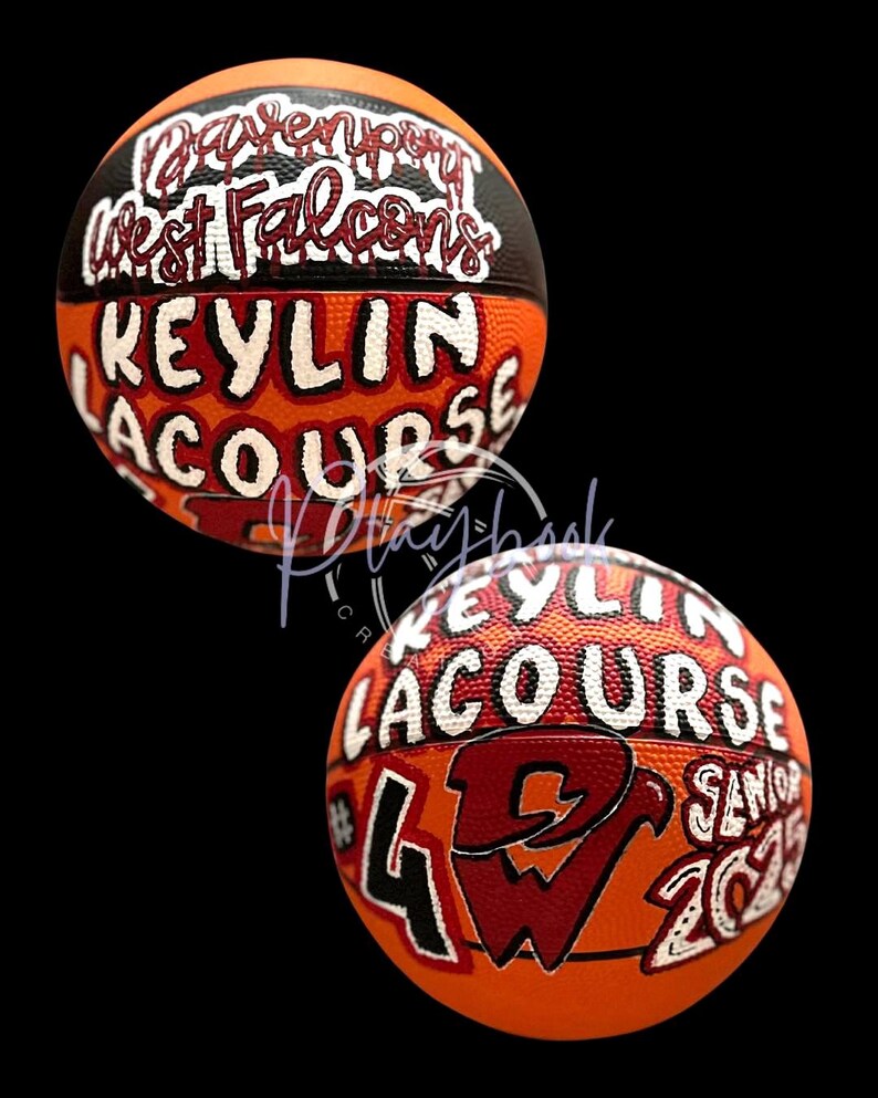 Custom Hand-painted Basketball - Etsy