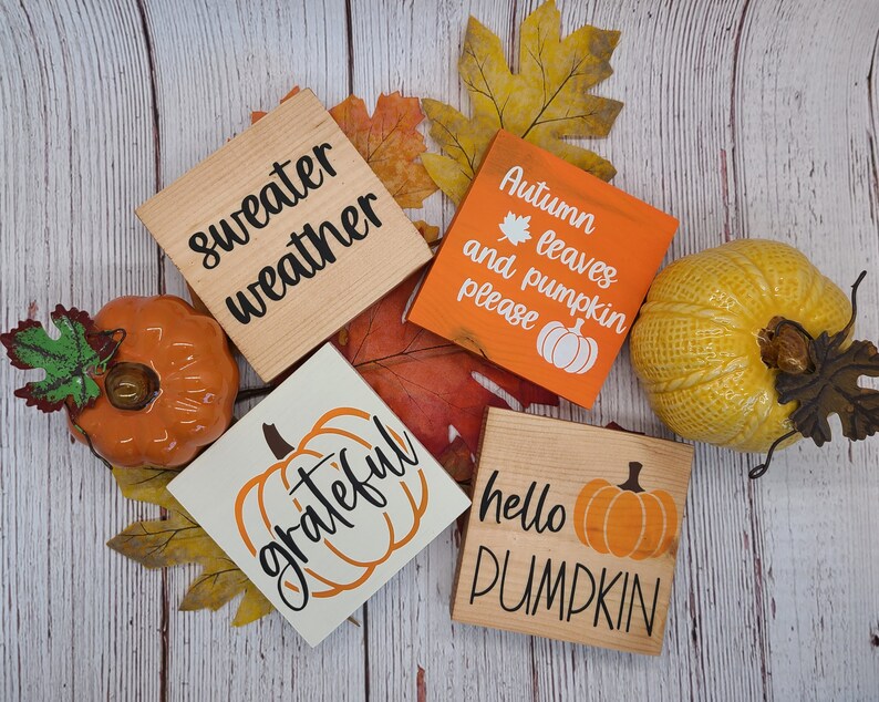 Fall Mini Wood Signs - Etsy