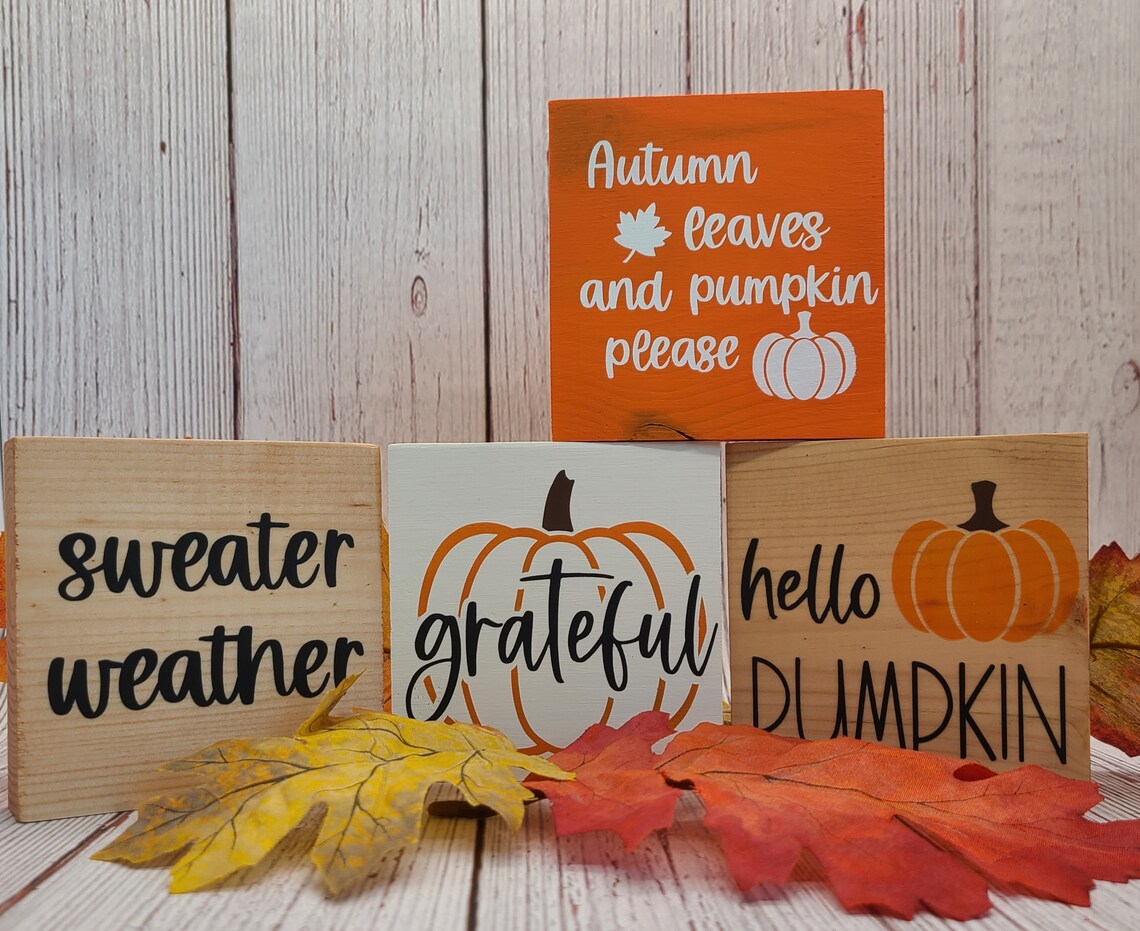 Fall Mini Wood Signs - Etsy