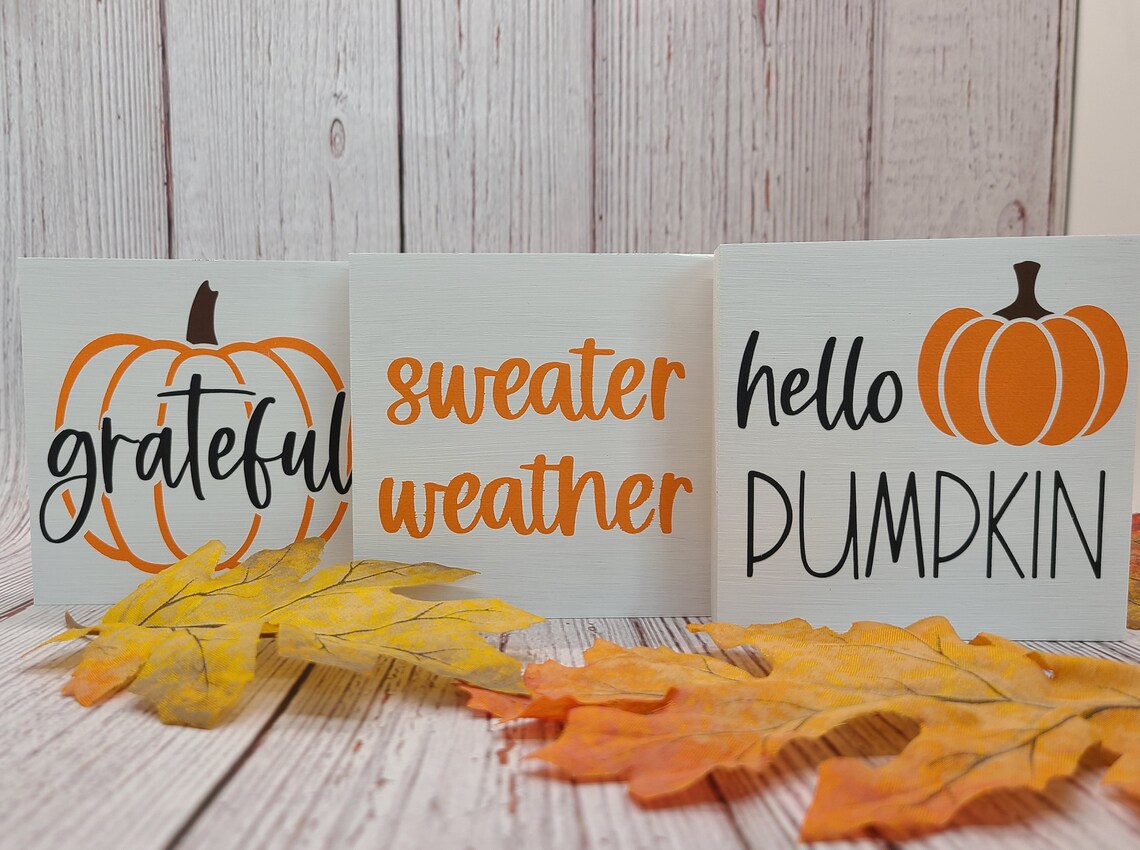 Fall Mini Wood Signs - Etsy