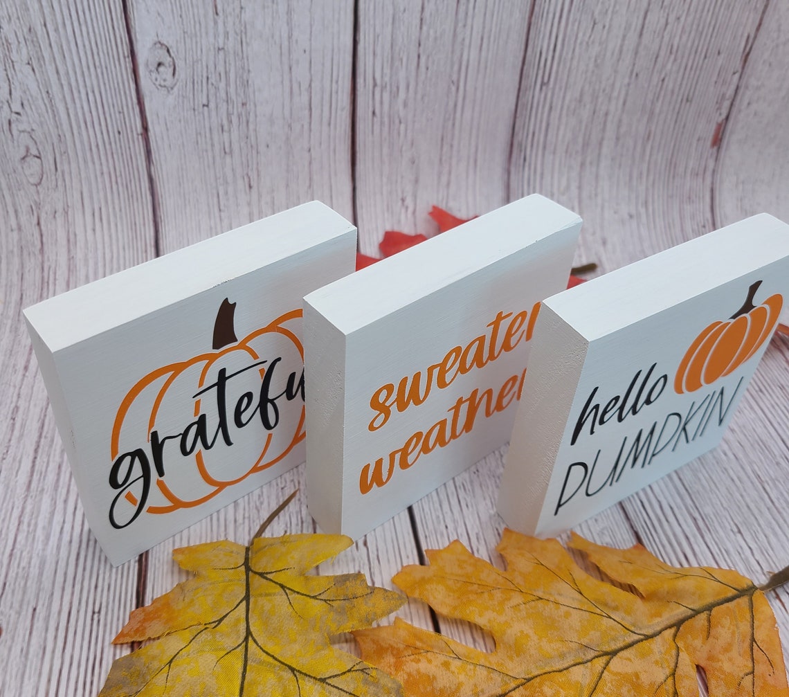Fall Mini Wood Signs - Etsy
