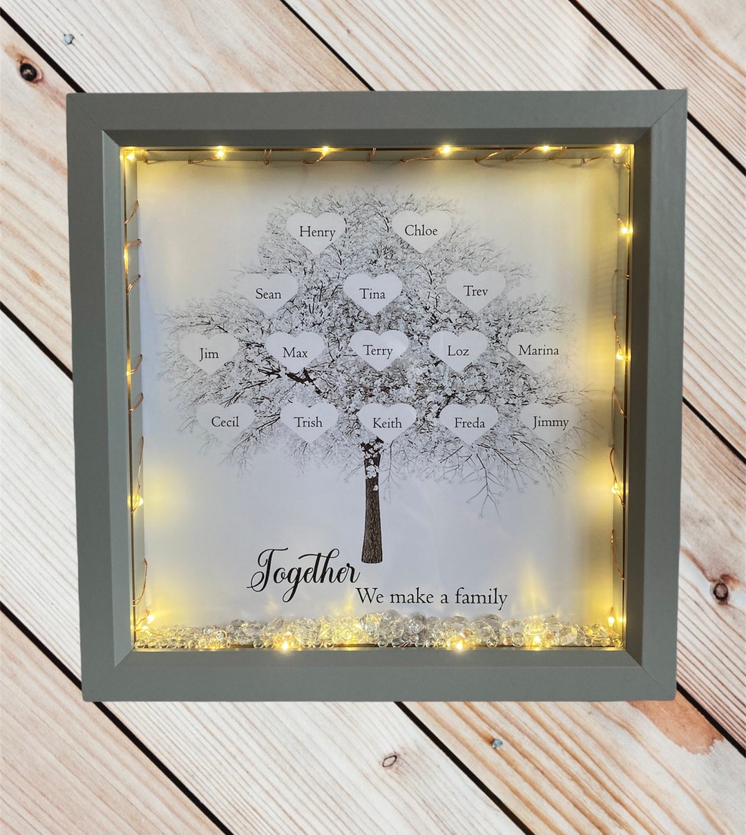 Family Tree Box Frame - Etsy UK