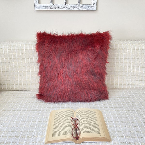 Red Throw Pillow - Etsy