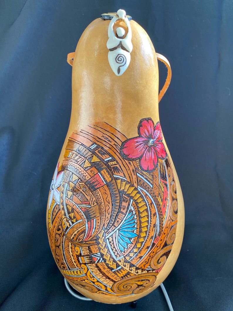 Maori Design Gourd Thunder Drum - Etsy