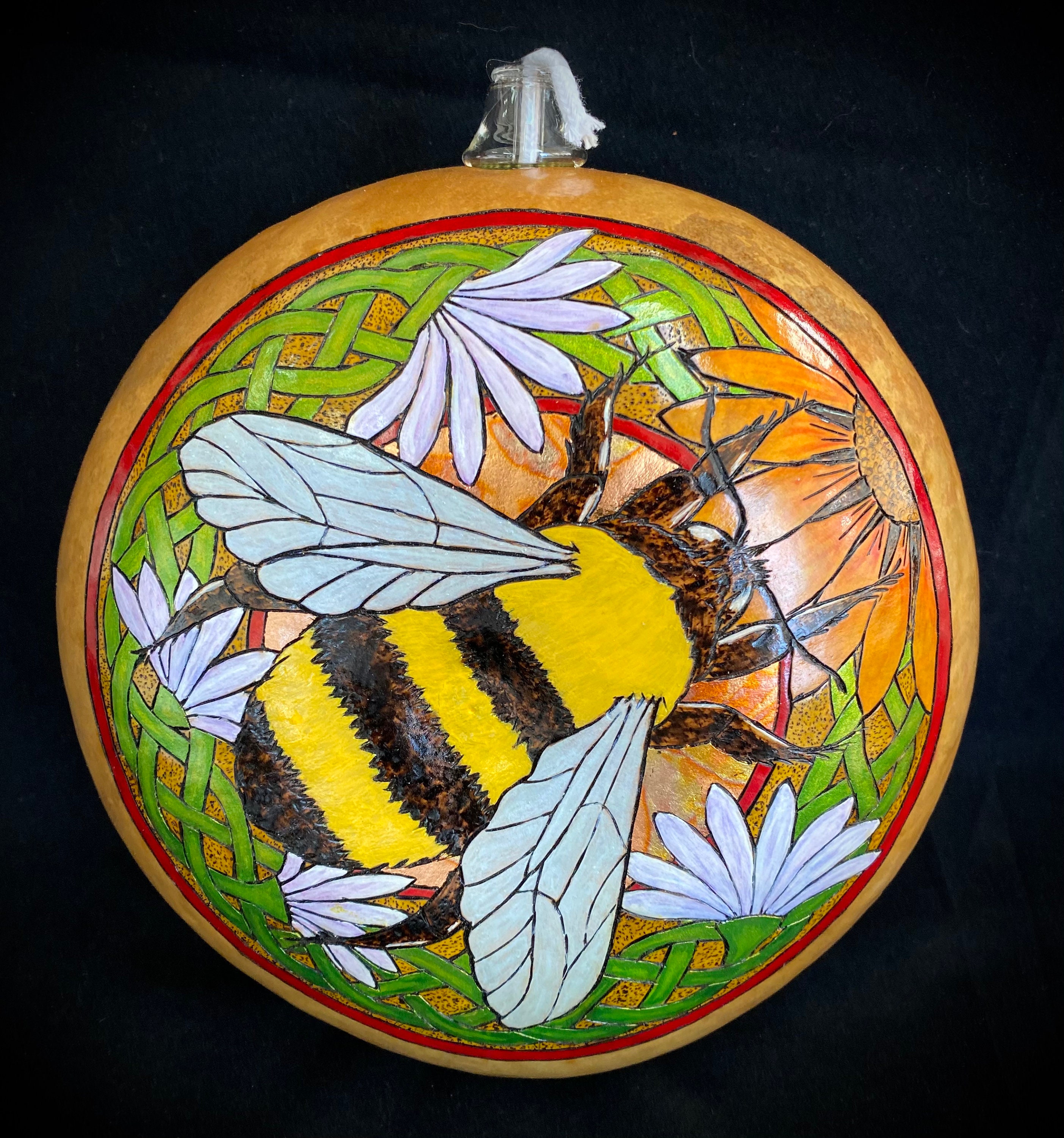 Gourd Oil Lamp Bumble Bee Knots - Etsy