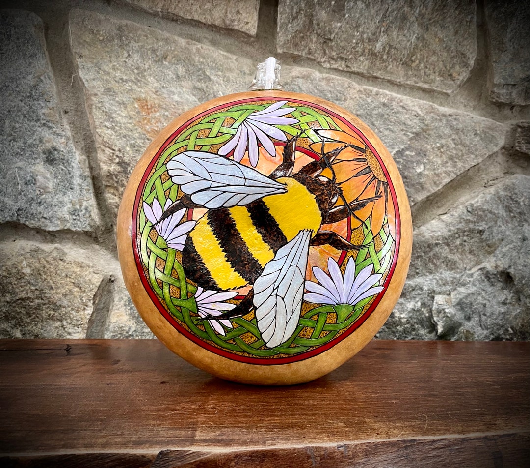 Gourd Oil Lamp Bumble Bee Knots - Etsy