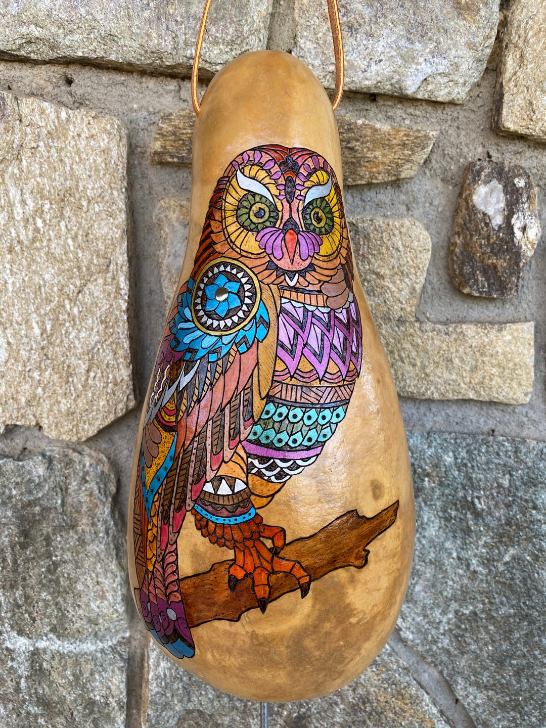 Tangled Owl Gourd Thunder Drum - Etsy