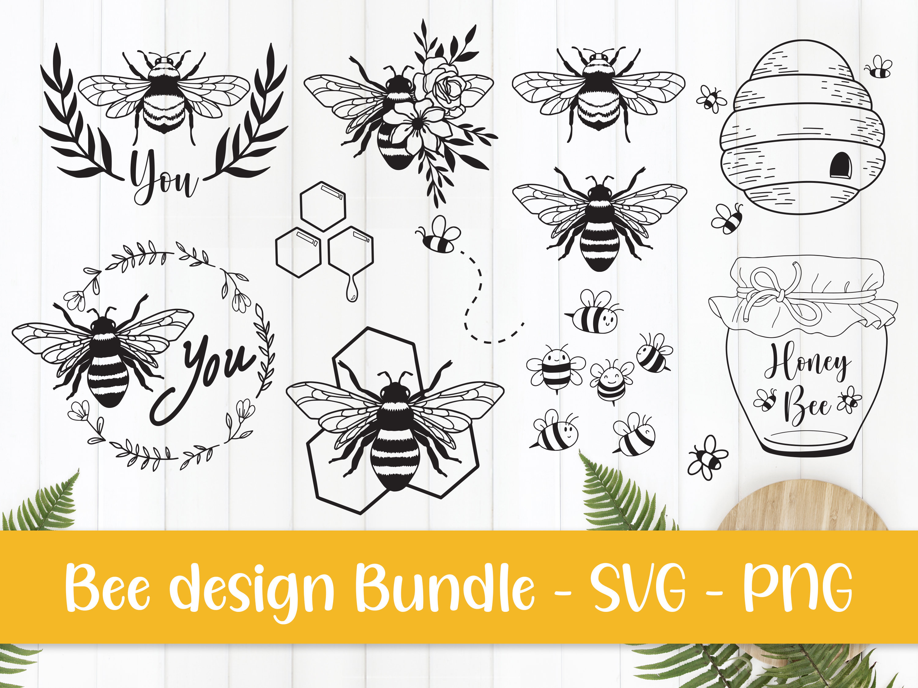 Bee svg hand lettered bundle bee bee trails svg kind svg | Etsy