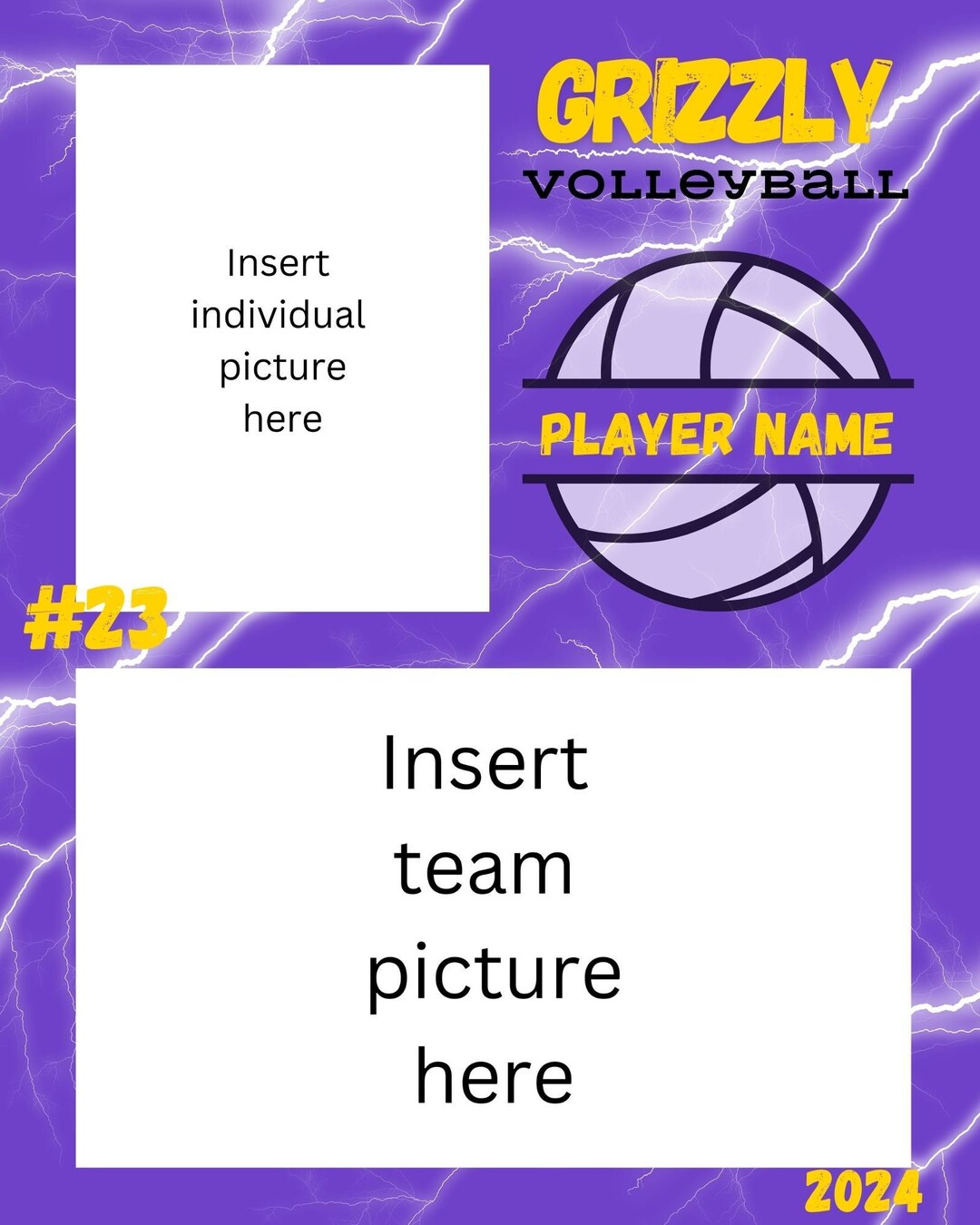 Volleyball Memory Mate Template 8x10in - Etsy