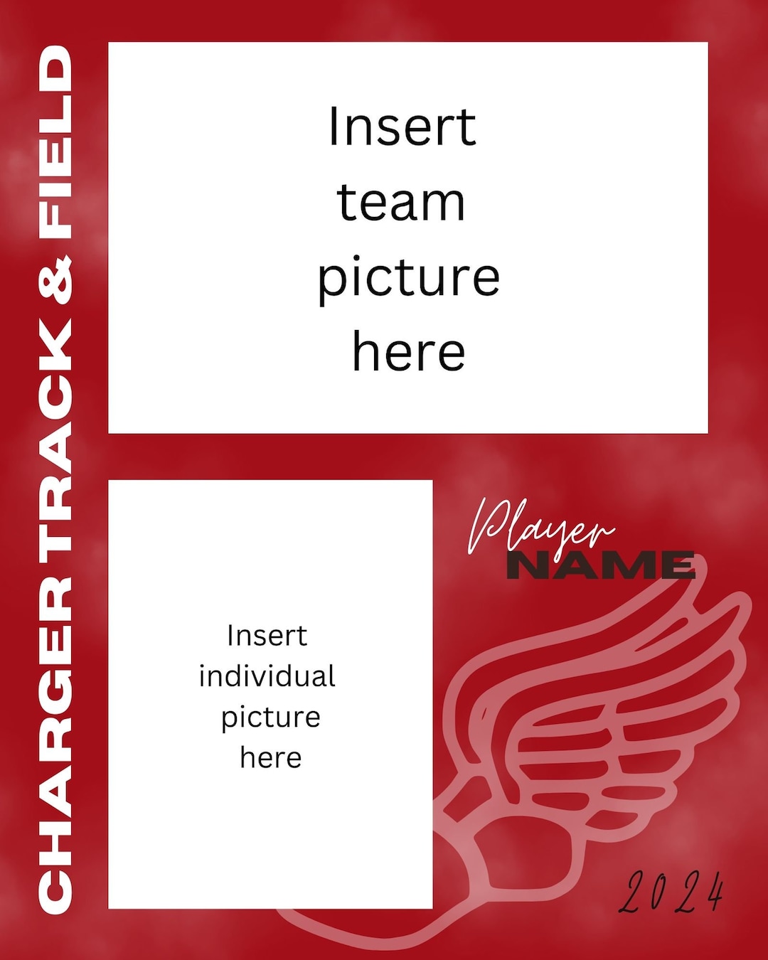 Track and Field Memory Mate Template 8x10in - Etsy