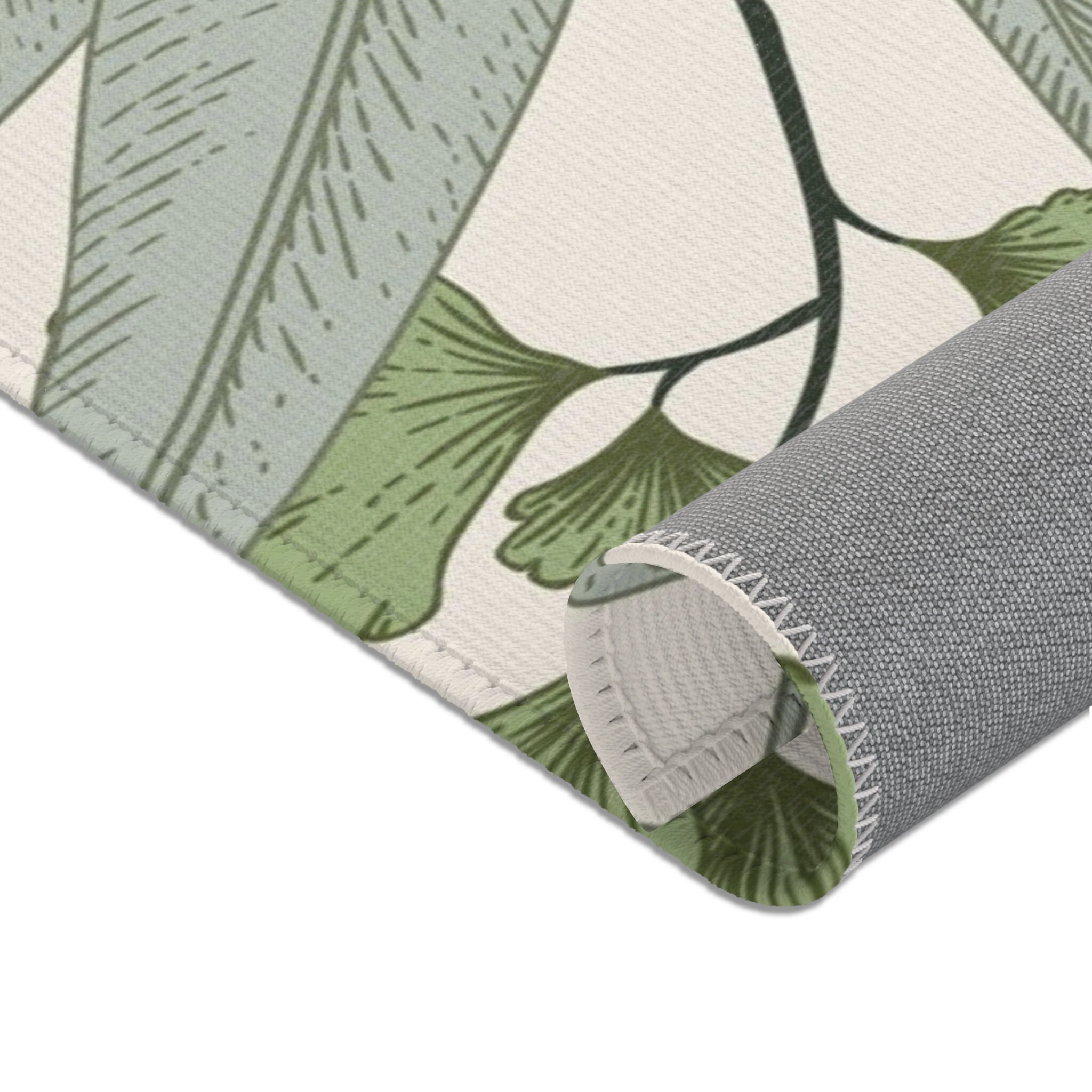Vintage Fern Area Rug, Floral Botanical Rug, Cottage Room Decor ...