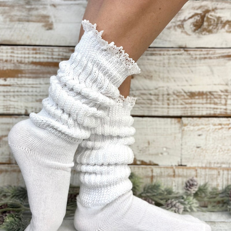White Lace Socks - Etsy
