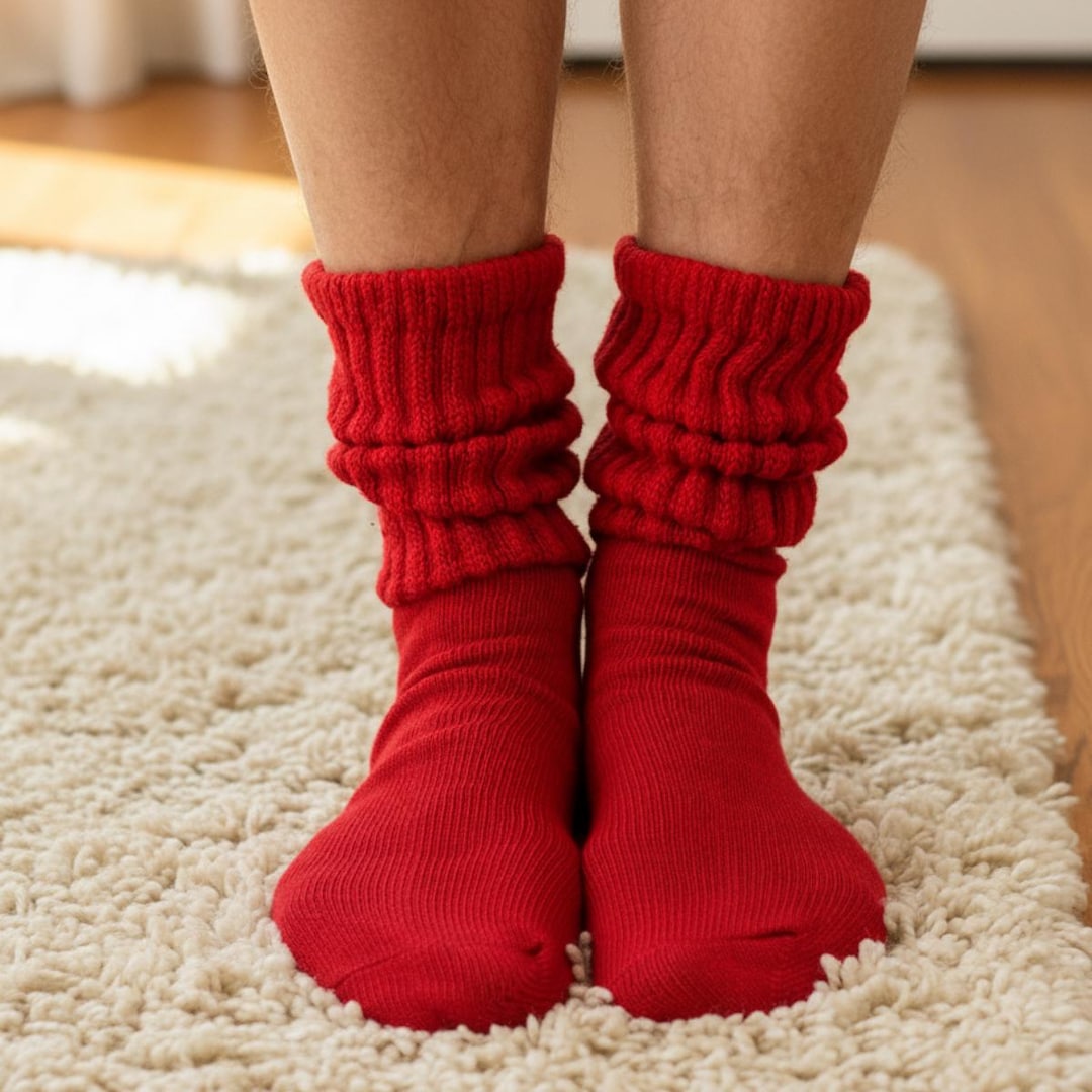 ULTIMATE XL Foot Shorter Cotton Slouch Sock - ADULT Size 10-14, Comfy ...