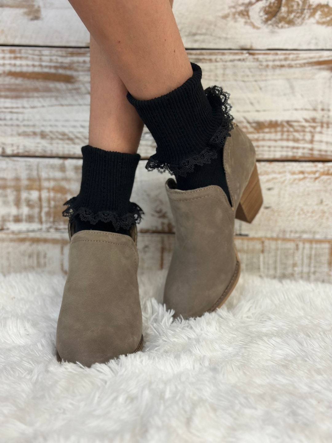 PROMOTIONAL Lace Cuff Ankle Socks BLACK Cute Bobby Socks, Cuff Socks ...