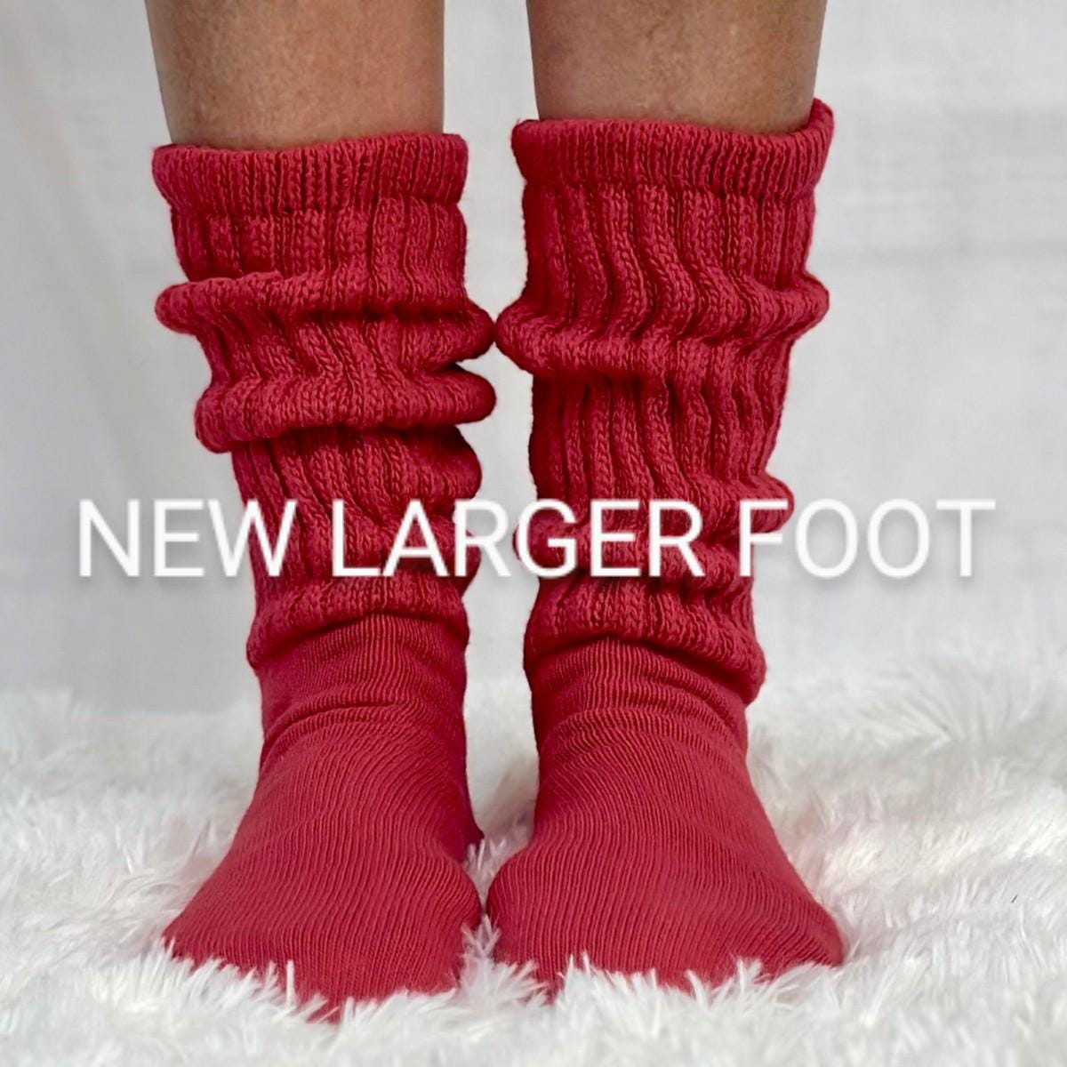 Made USA ULTIMATE XL Foot Shorter Cotton Slouch Sock - ( Colors ...