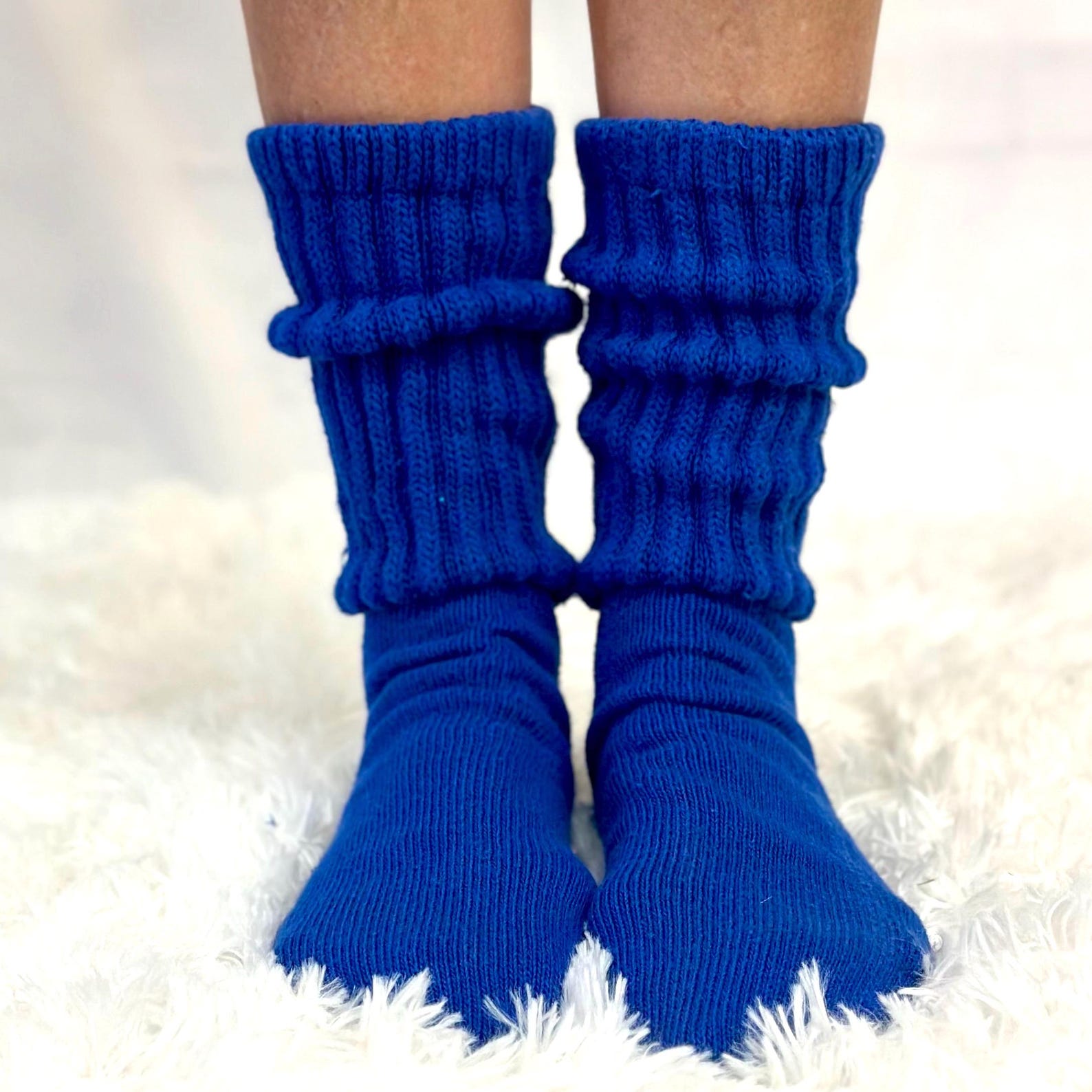 Made USA ULTIMATE XL Foot Shorter Cotton Slouch Sock - ( Colors ...