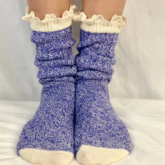 Ladies boot socks with lace store