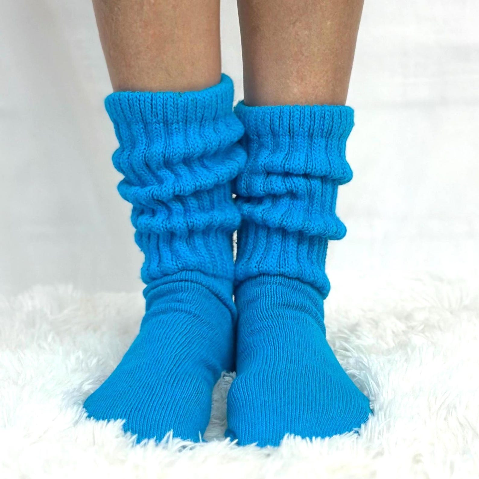 Made USA ULTIMATE XL Foot Shorter Cotton Slouch Sock - ( Colors ...
