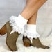 BLOSSOM Lace Ankle Cuff Socks Women -WHITE, Cute Lacy Fashion Hosiery ...