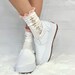 PROMOTIONAL Quality USA Made Lace Cuff Ankle Socks White Cute Bobby ...