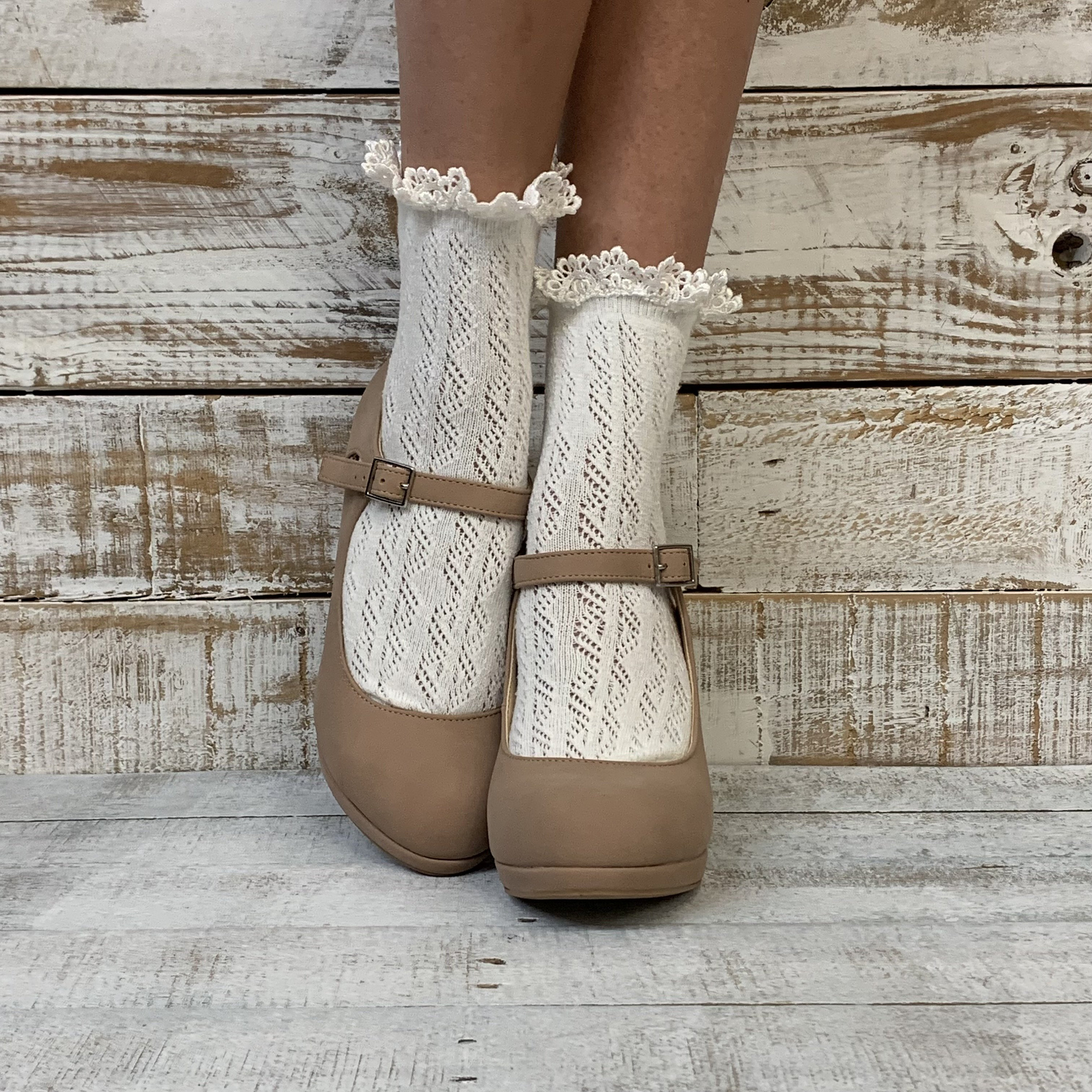 LACY Crochet Lace Ankle Socks Cream USA MADE Lace Socks - Etsy