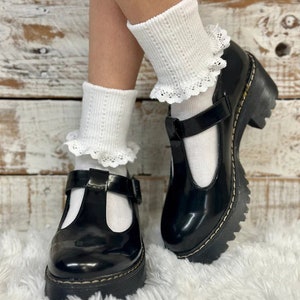 PROMOTIONAL Quality USA Made Lace Cuff Ankle Socks White Cute Bobby ...