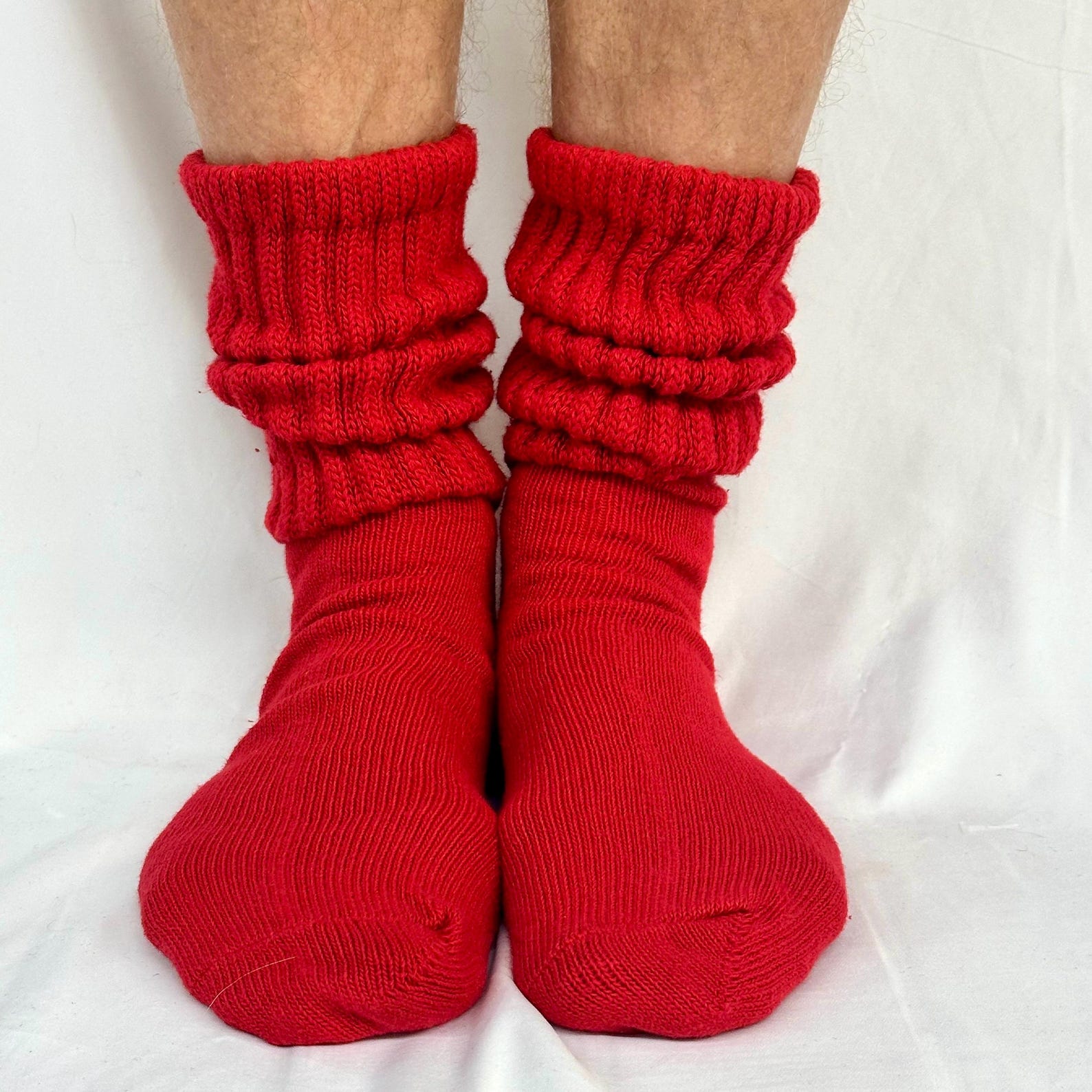 ULTIMATE XL Foot Shorter Cotton Slouch Sock | USA Knitted 10-14 Size ...