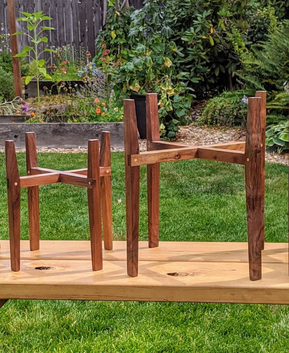 Custom Made Mid Century Modern Vintage Plant Stand - Etsy