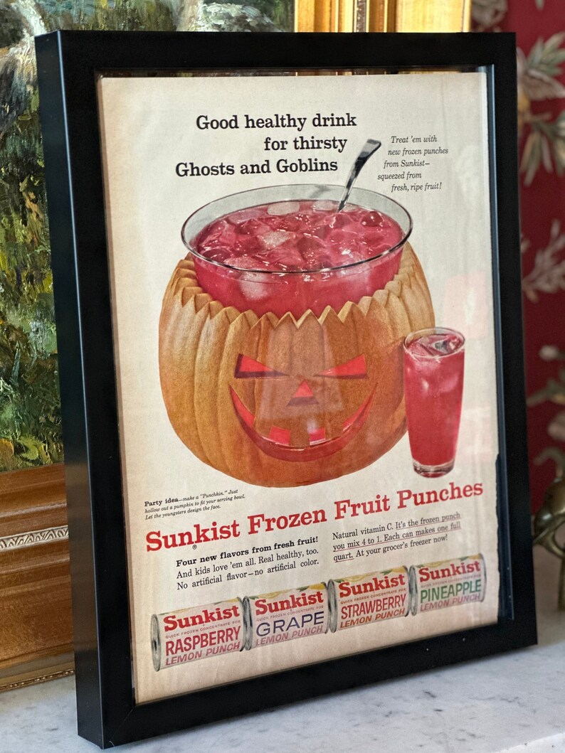 Framed 1900s Vintage Sunkist Halloween Ad - Etsy