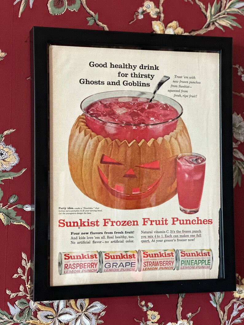 Framed 1900s Vintage Sunkist Halloween Ad - Etsy
