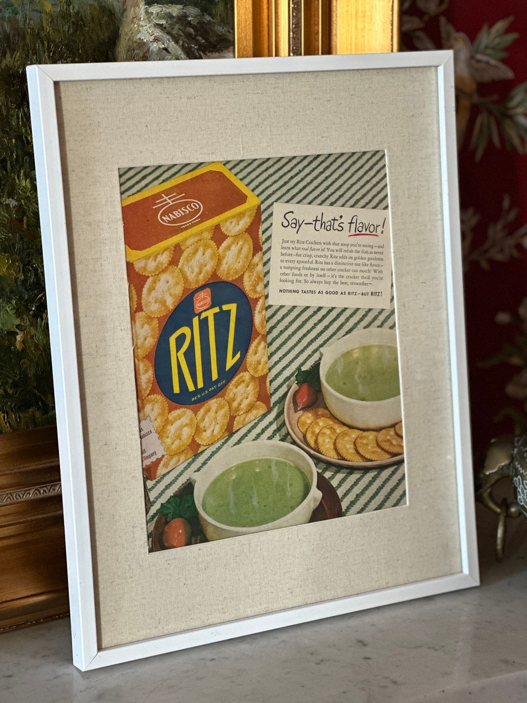Framed 1900s Vintage Ritz Cracker Ad - Etsy