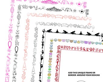 Widescreen 16:9 Doodle Borders Clip Art Set 1 Google Slides™ and ...