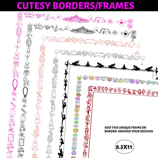 Cute Doodle Frames - Etsy