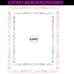 Cute Doodle Borders and Frames - Etsy