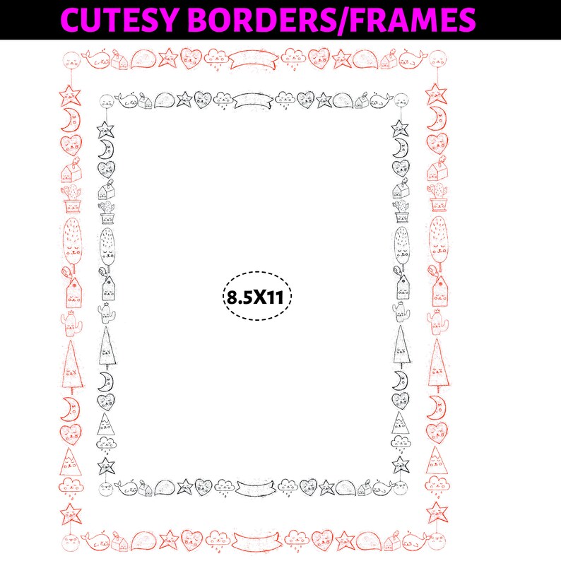 Cute Doodle Borders and Frames - Etsy