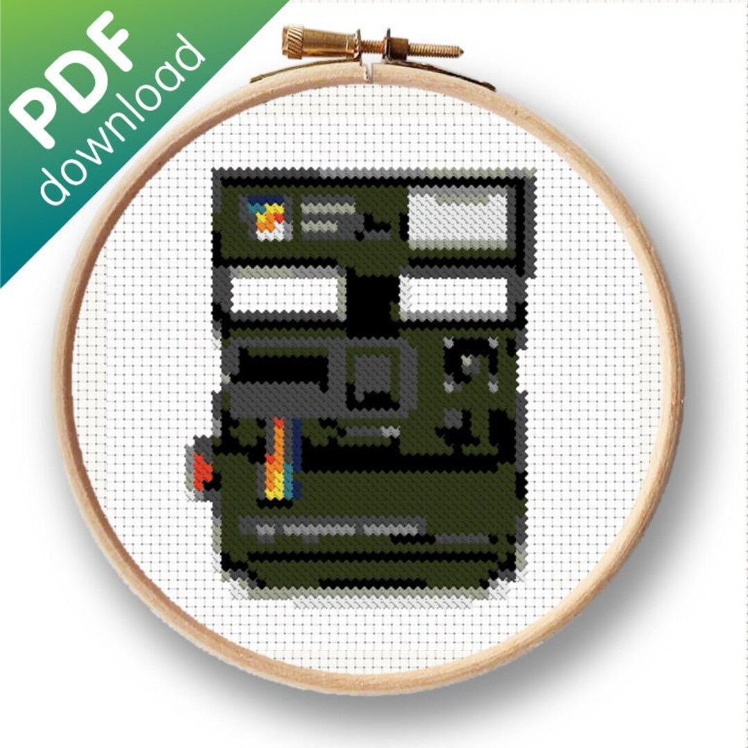 Polaroid Camera Cross Stitch PDF Pattern Download // for 5" Hoop ...