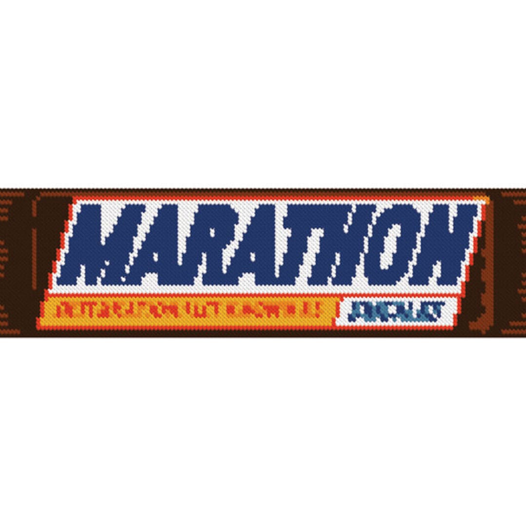 Cross Stitch Pattern: Marathon Retro Chocolate Bar // Choc02 - Etsy